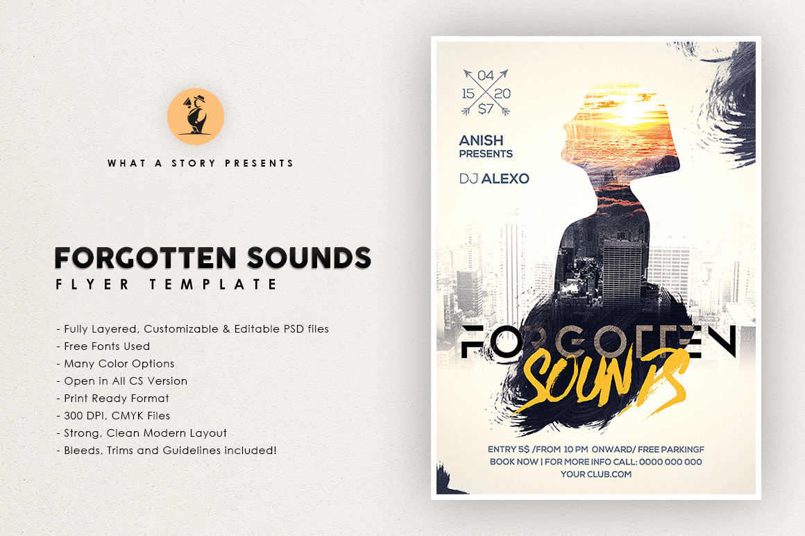 Forgotten Sounds, a Flyer Template by What a Story