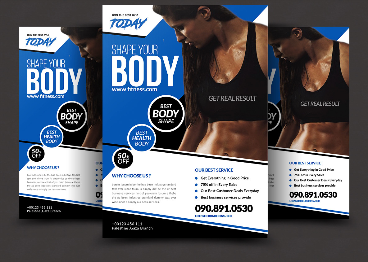 Fitness Flyer, a Flyer Template by AfzaalGraphics