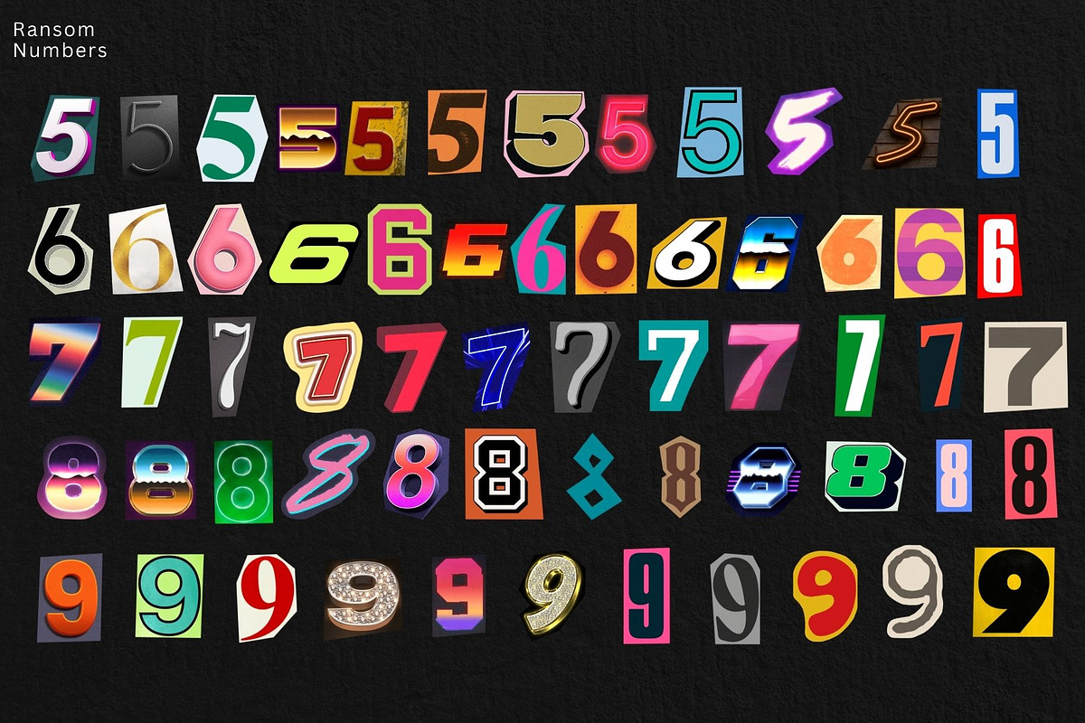 Ransom Note Letters, an Object Graphic by Presets store