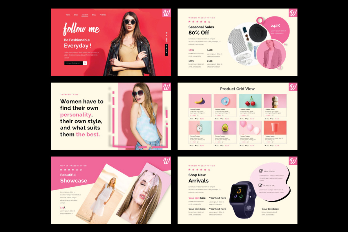 WOMEN-Google Slide Template, a Presentation Template by Shafura