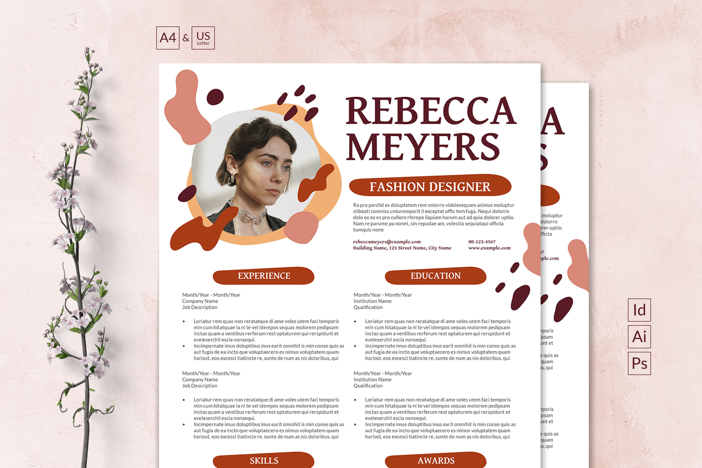 Fashion Designer Resume, a Resume Template by Aiyari Graphic