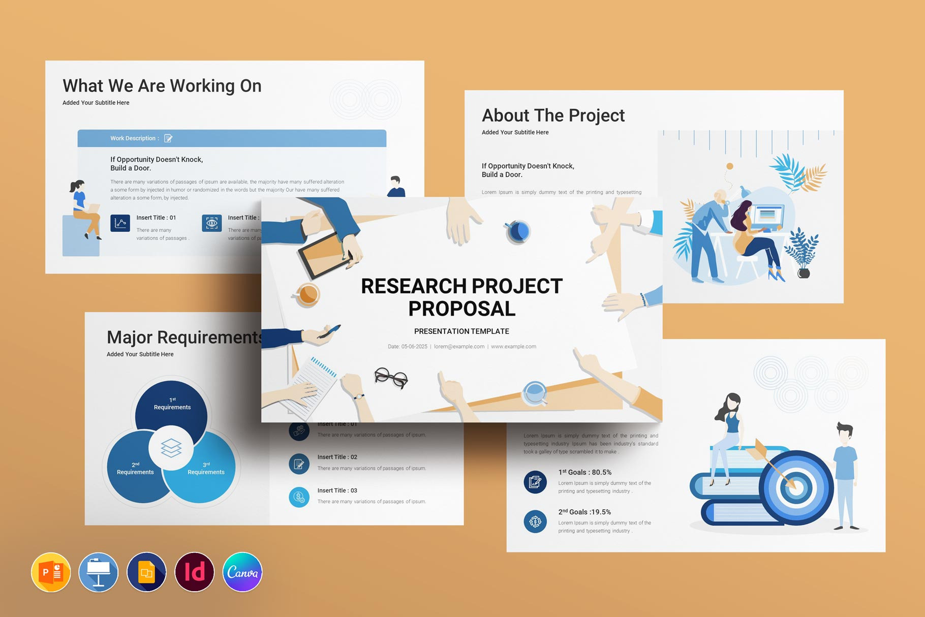 Research Project Proposal Template, a Presentation Template by ...