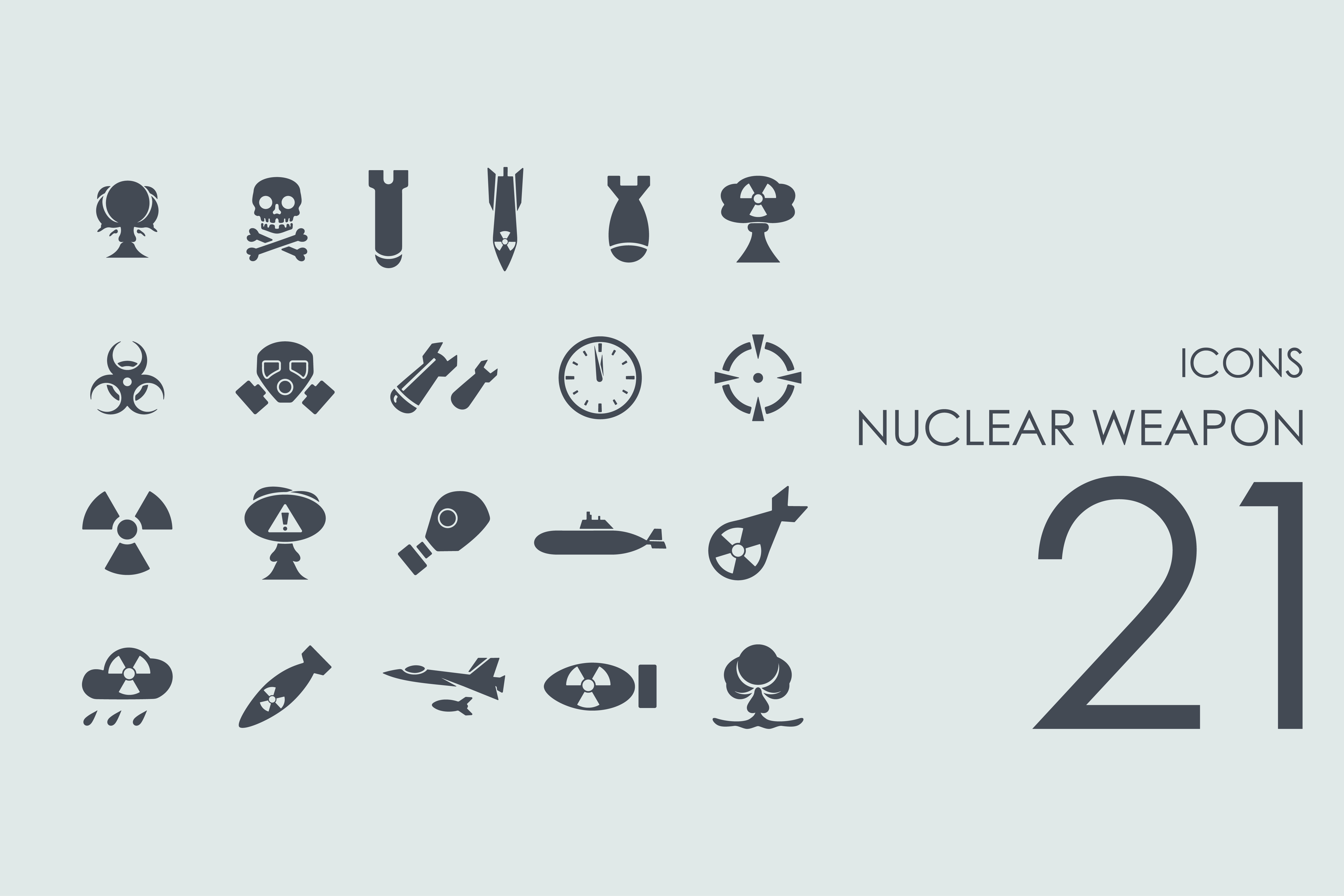 21 Nuclear Weapon icons, an Icon by Palau