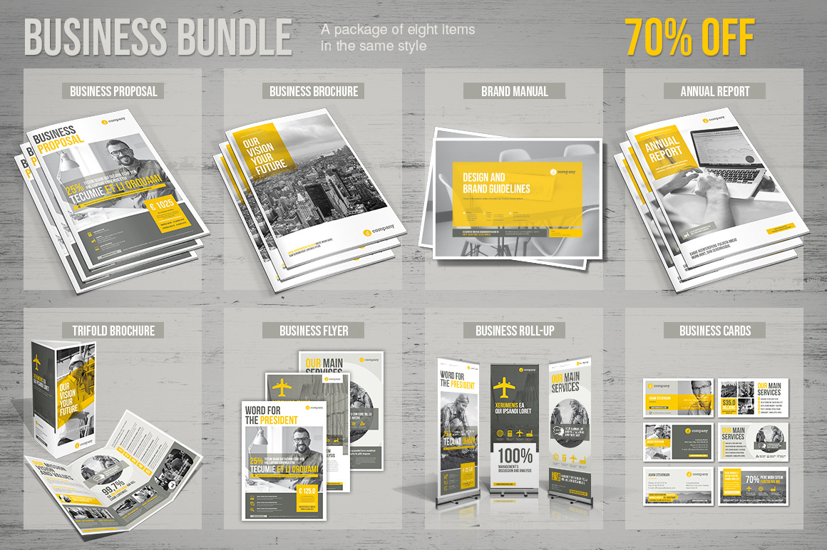 Business Bundle Vol. 2, a Brochure Template by MrTemplater | Creative ...