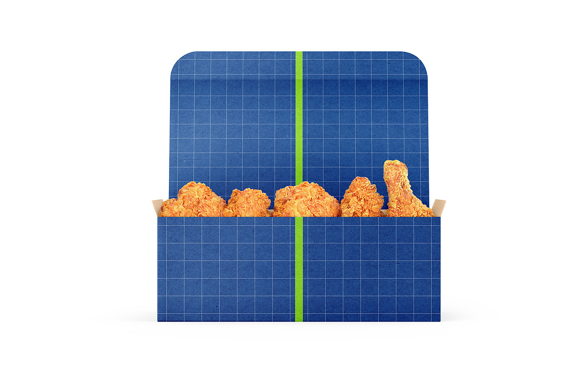 Kraft Chicken Box Mockup, a Packaging Mockup by VadimPetrov