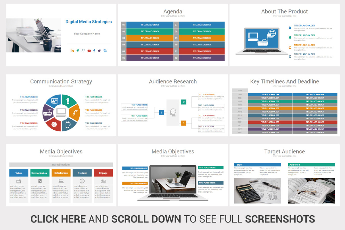 Digital Media Strategies PowerPoint, a Presentation Template by OceanArt