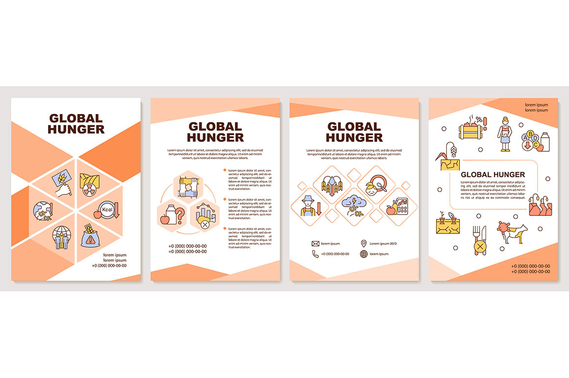 Global hunger brochure template, a Brochure Template by bsd studio ...