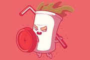 Soda Fight, a Food Illustration by pedrors