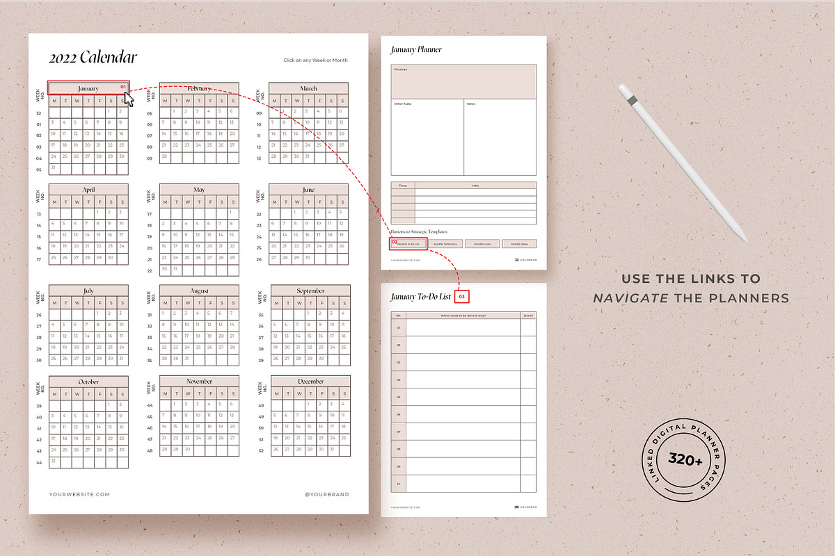 Digital Planner Templates INDESIGN, a Templates & Theme by AndrewPixel