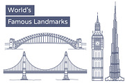 World's Famous Landmarks / Monuments, an Illustration by Creative Stall ...