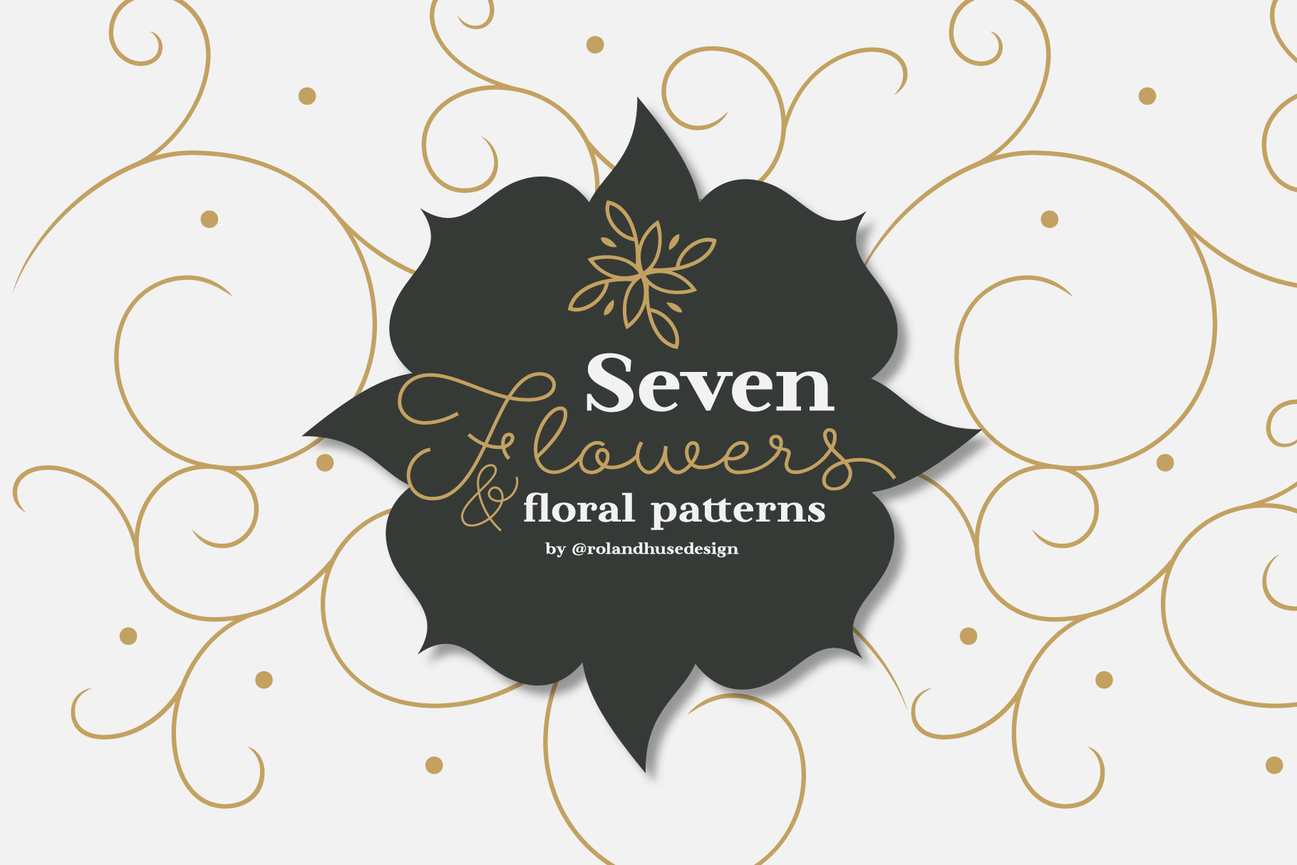 Seven Flowers & Floral Patterns, a Pattern Graphic by Roland Huse Design