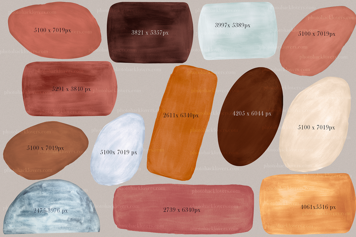 Watercolor Shapes Clipart vol 2, an Object Graphic by Photohacklovers