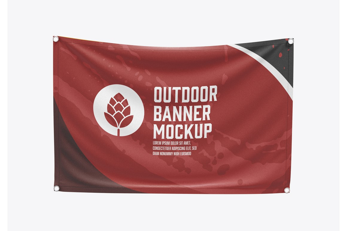 Outdoor Banner Mockup, an Advertising Mockup by OneVectorStock