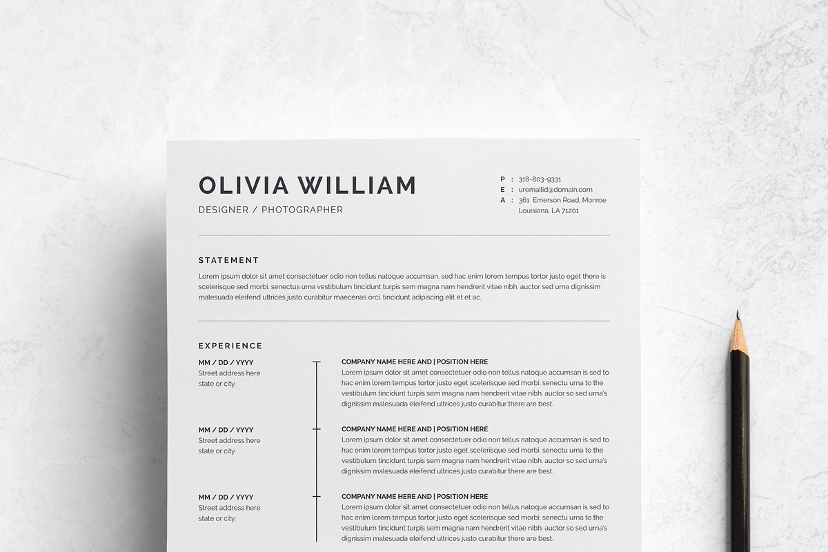 Clean Resume, a Resume Template by TemplatesForest