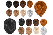 Hair Clipart for boy 80 hairstyles, an Illustration by Elenbushe