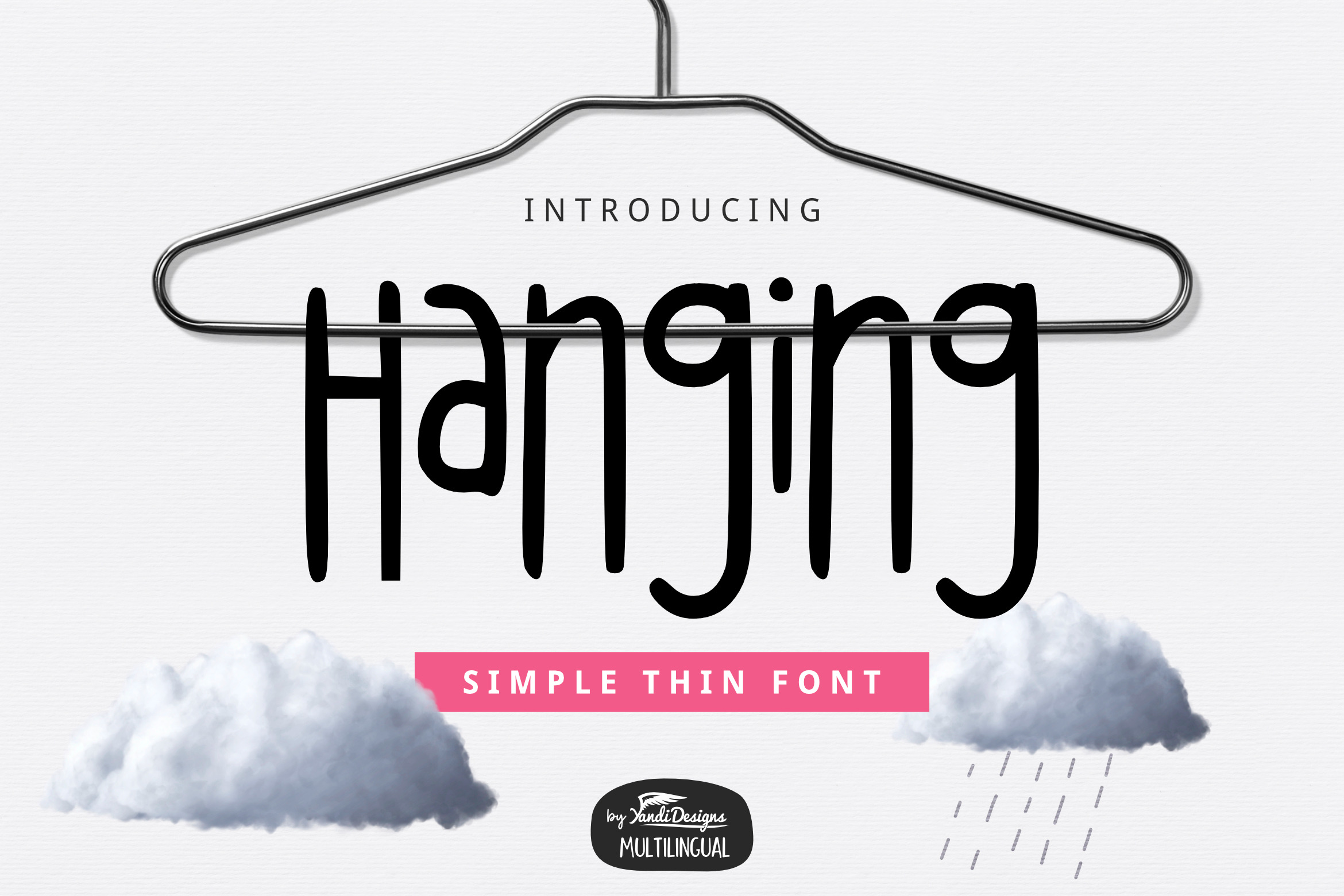 Hanging Font, a Sans Serif Font by YandiDesigns
