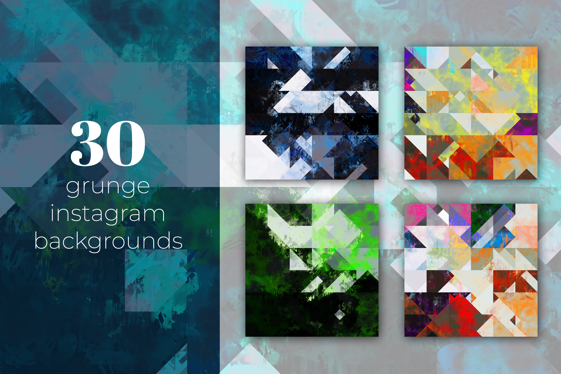 30 grunge backgrounds for Instagram, a Texture Graphic by Paul K. Design