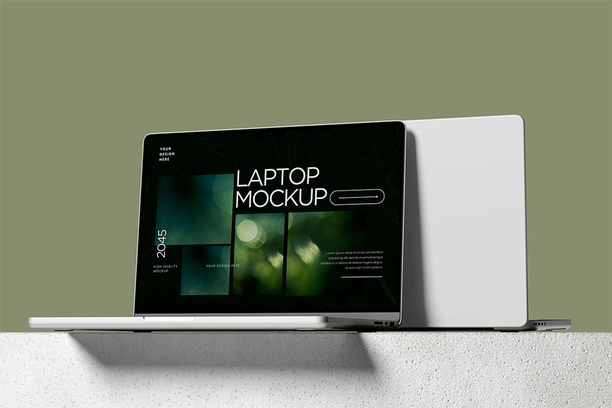 Realistic Laptop Mockup, a Mac Mockup by SimpangGraphics