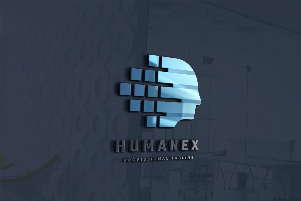 Pixel Human Data Logo, a Branding & Logo Template by Design_Planet