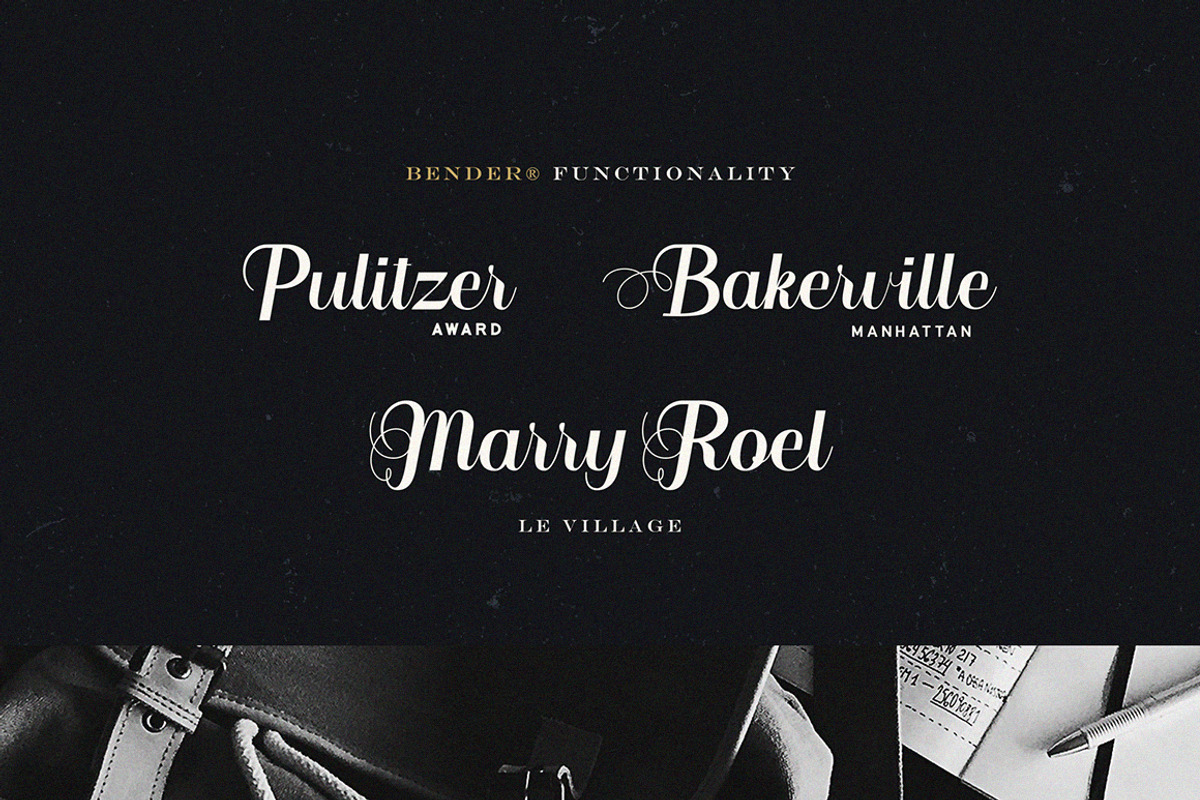 Bender Script, a Script Font by RKS-Studio