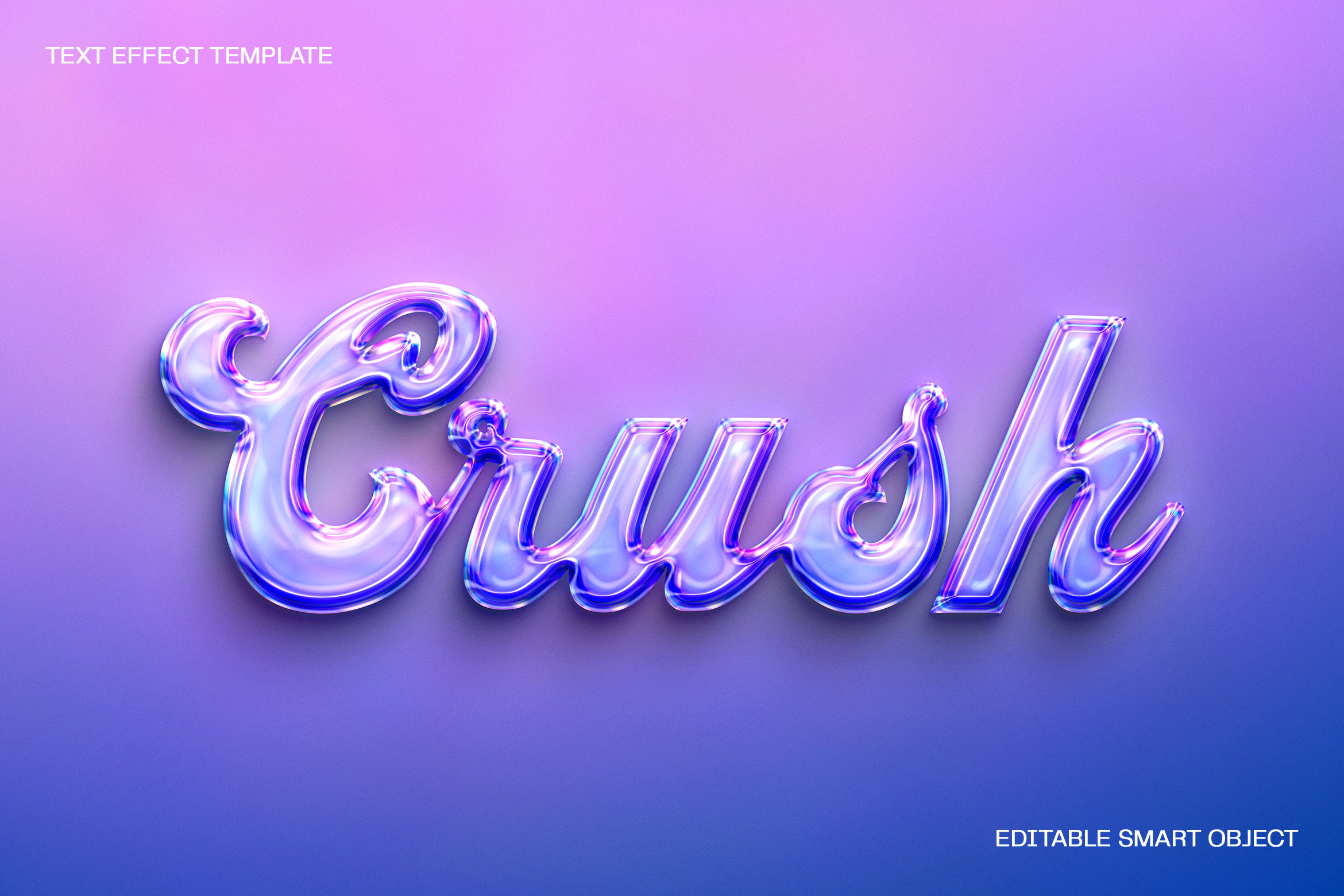 Chromatic Holographic Text Effect, a Layer Style Add-On by dokudokunomi