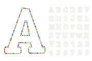color pushpin letters and numbers | Education Illustrations ~ Creative ...