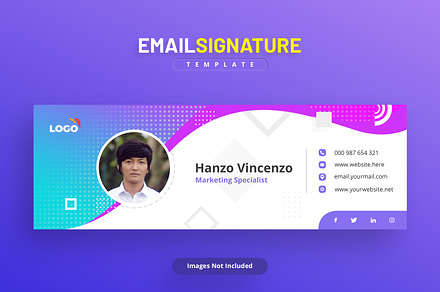 EMAIL SIGNATURE TEMPLATE WITH HTML | Templates & Themes ~ Creative Market