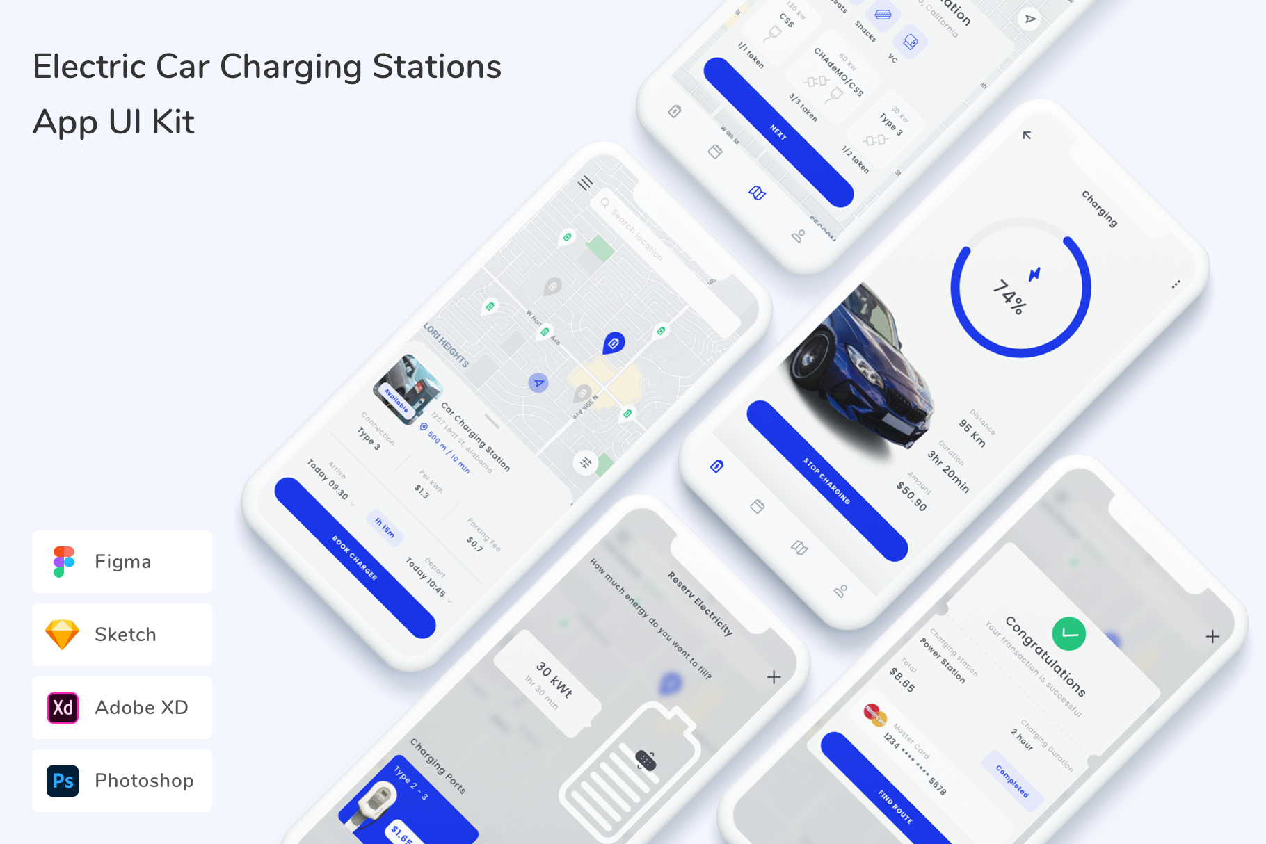 Electric Car Charging Stations App, an UI Kit Template by Betush ...
