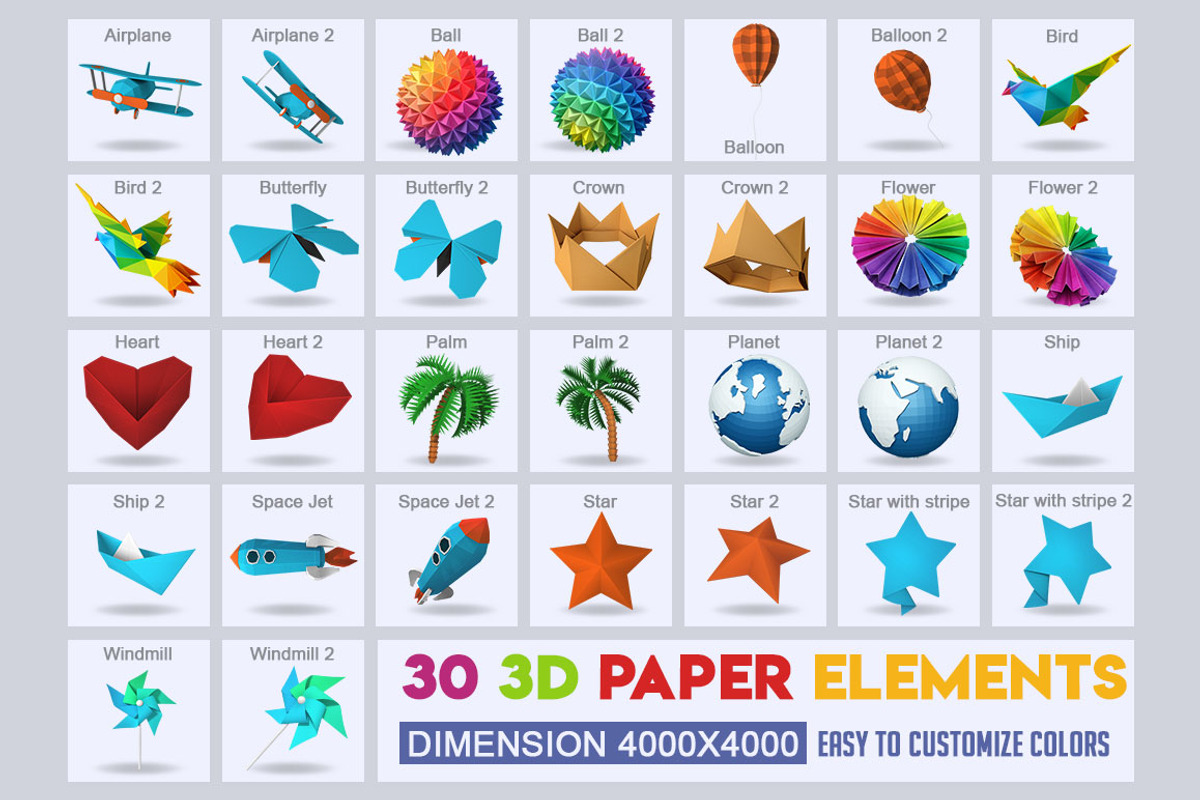 Paper Elements - Scene Generator, an Object Graphic by Free-PSD-Templates
