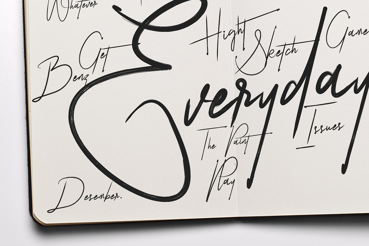 Algorithm Brush Font, a Script Font by Maxim apperian