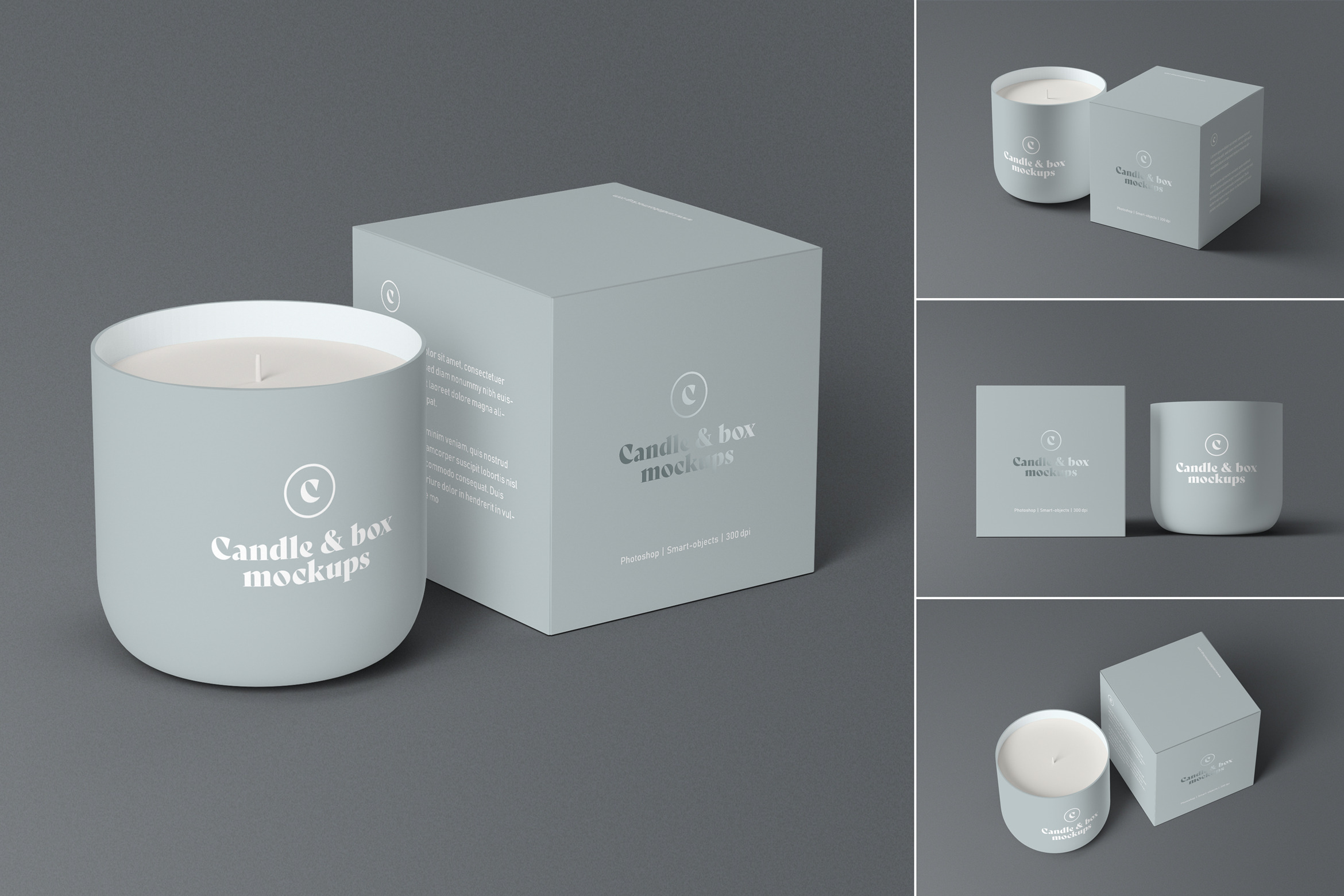 Candle and Box Mockups, a Packaging Mockup by artimasa