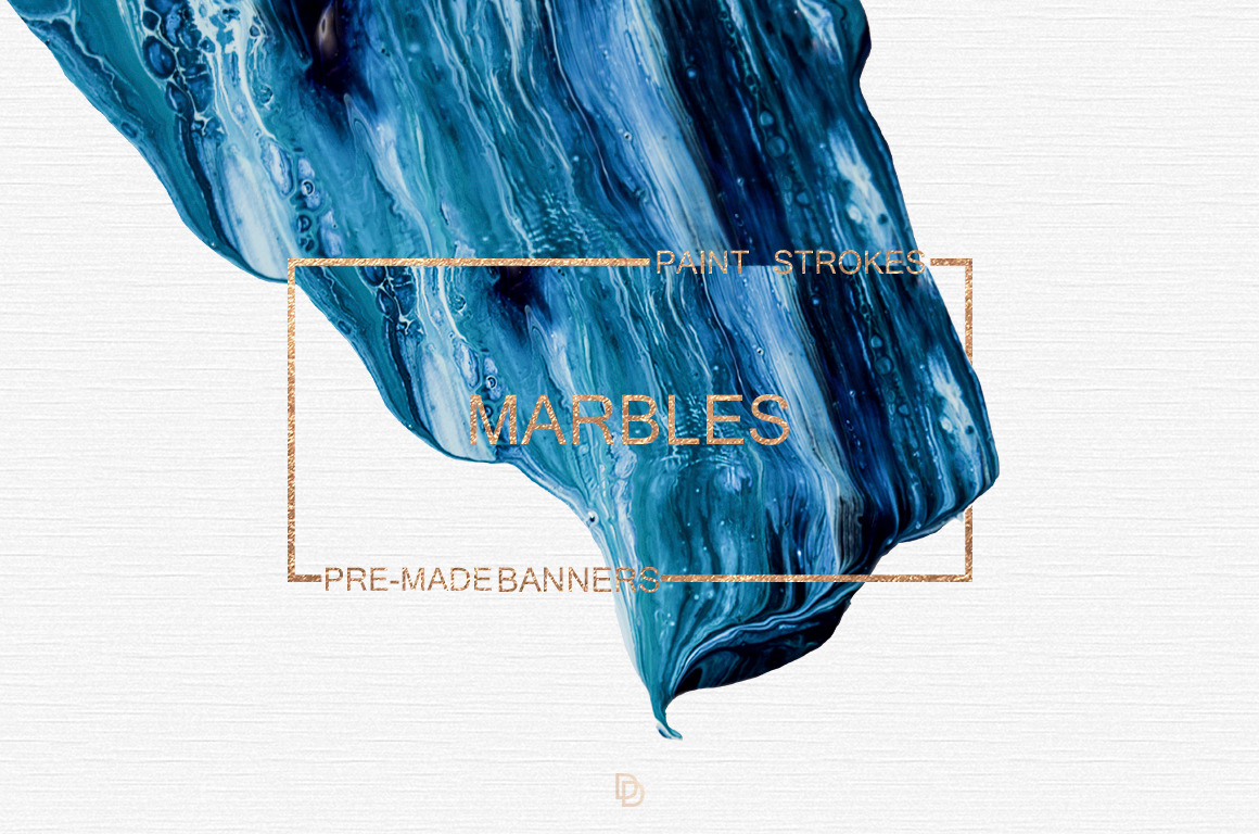 Blue Marbled; Pre-made banners, an Object Graphic by DigitalDream