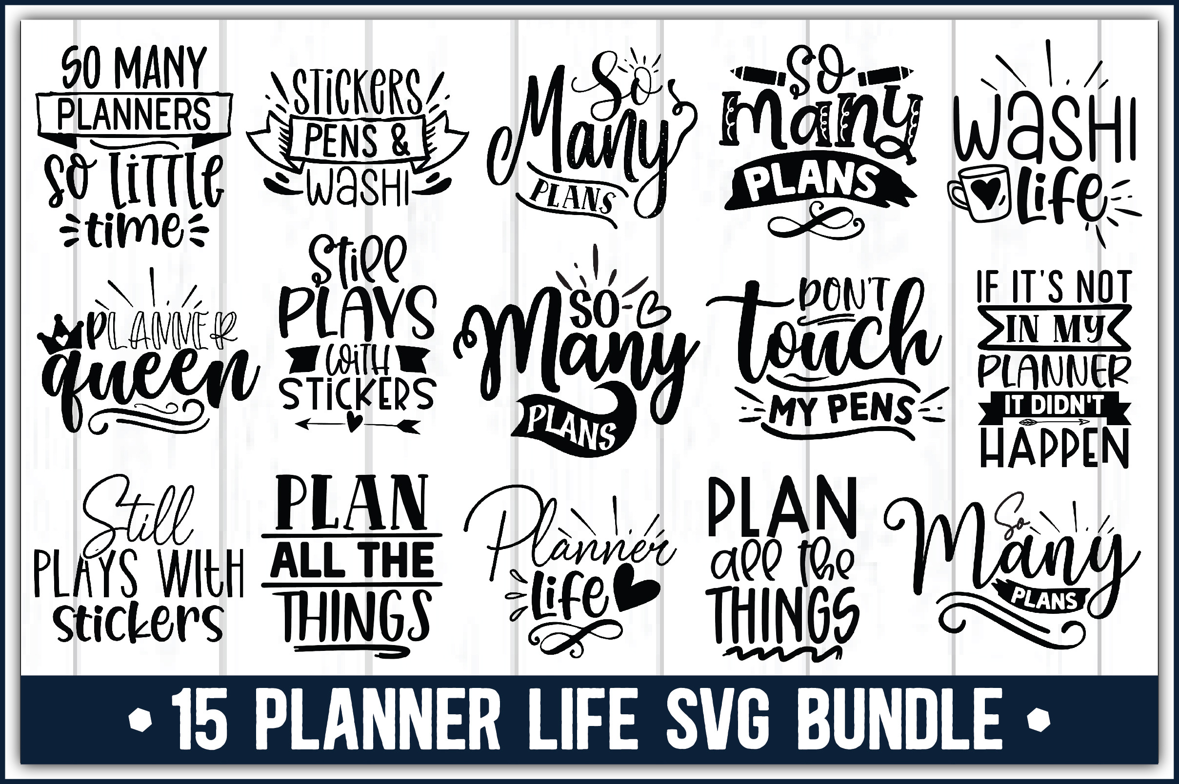 Planner Life SVG Bundle, an Illustration by crafthome