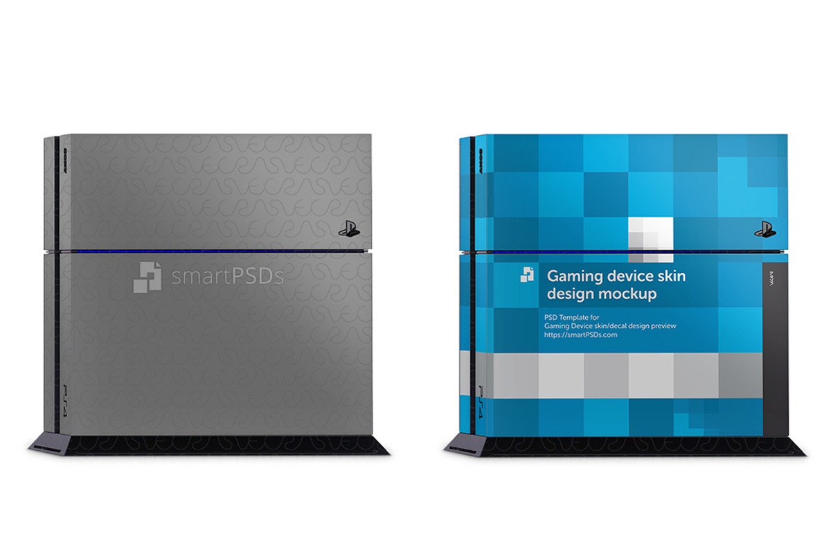 Sony PS4 Console Skin PSD Mockup, a Mockup by VecRas