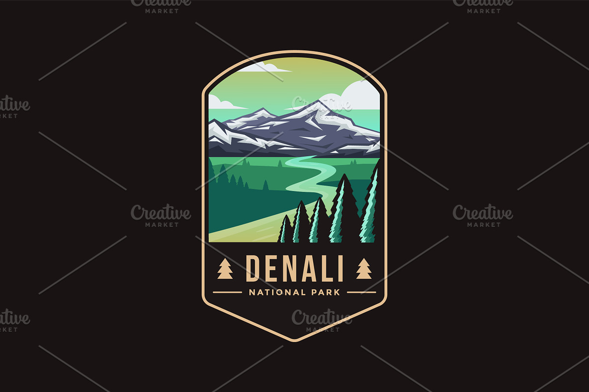 Emblem Denali National Park Logo, a Branding & Logo Template by ...