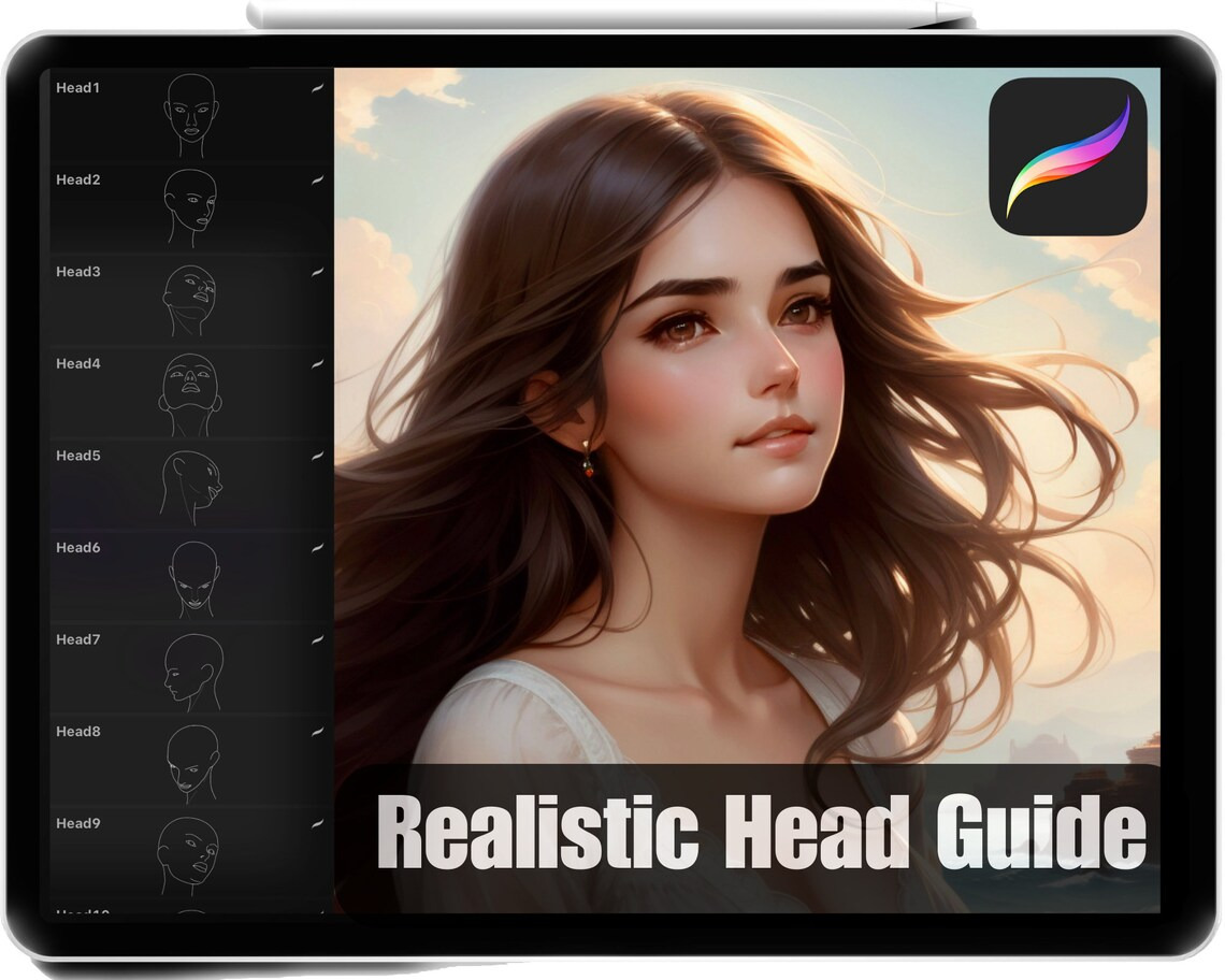 Procreate Head Guide Stamps