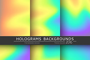 Set 6 holographic backgrounds, a Texture Graphic by Modern vector