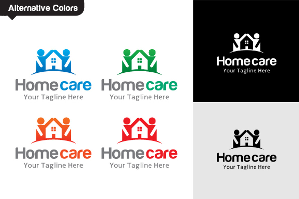 Home Care Logo, a Branding & Logo Template by gunaonedesign