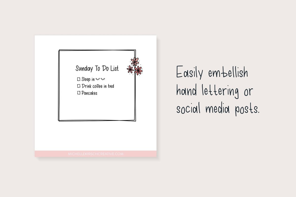 DOODLE BUNDLE - Procreate Stamps, a Brush Add-On by Michelle Kirsch Creative