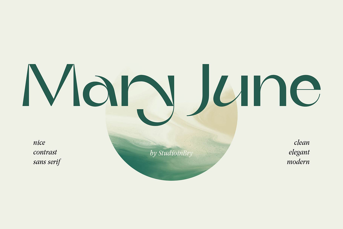 Mary June - A Modern Contrast Sans, a Sans Serif Font by StudioinBry ...