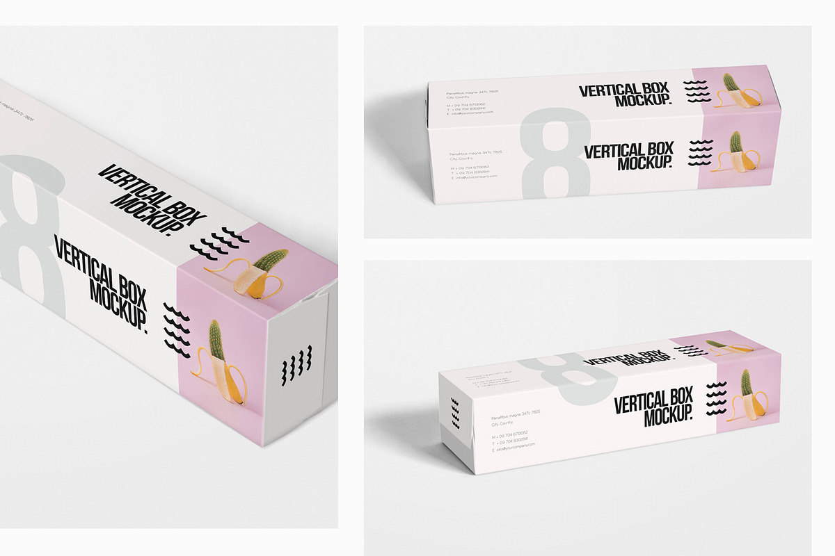 Vertical Box Mockups, a Packaging Mockup by GfxFoundry
