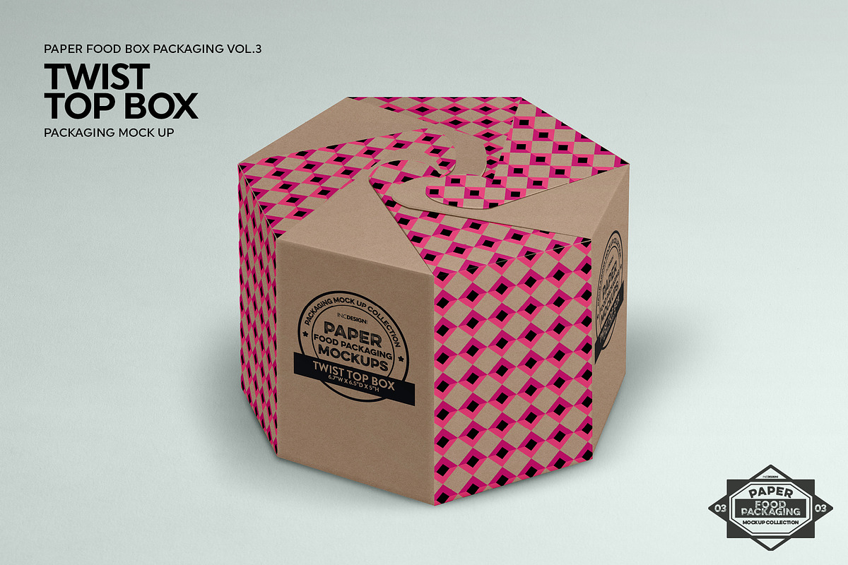 Twist Top Box Packaging Mockup, a Cups & Container Mockup by INCDesign