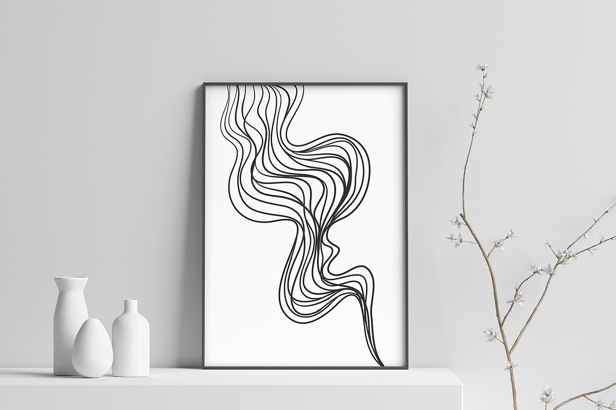 Abstract Line Backgrounds & Elements, an Illustration by Graphicsfuel