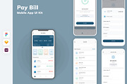 Pay Bill Mobile App UI Kit, an UI Kit Template by uicube