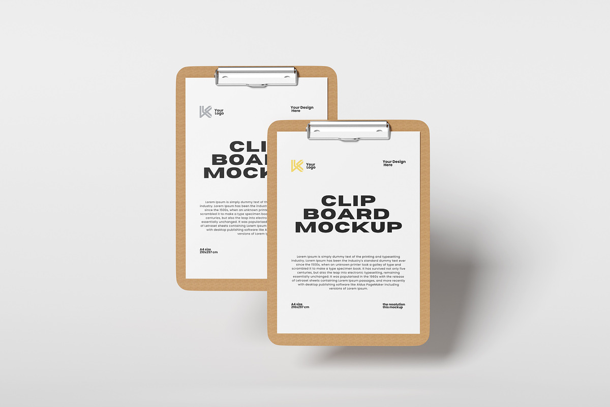 ClipBoard Mockup, a Merchandise Mockup by Qwertymockup