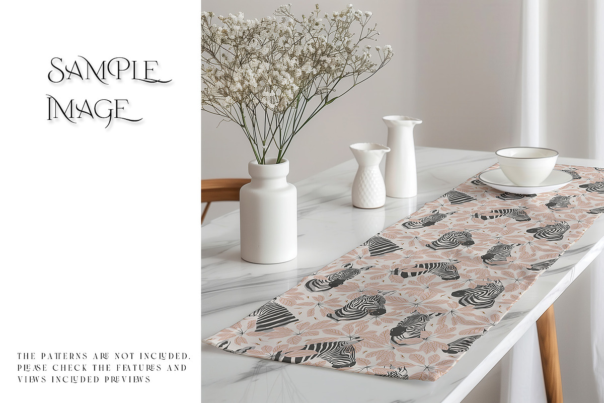 Table Runner with Smart Objects, a Household Mockup by mock-ups