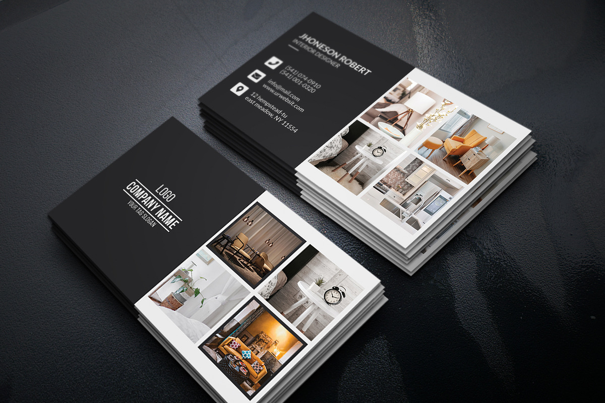 Interior Design Business Card, a Business Card Template by Helal Shop
