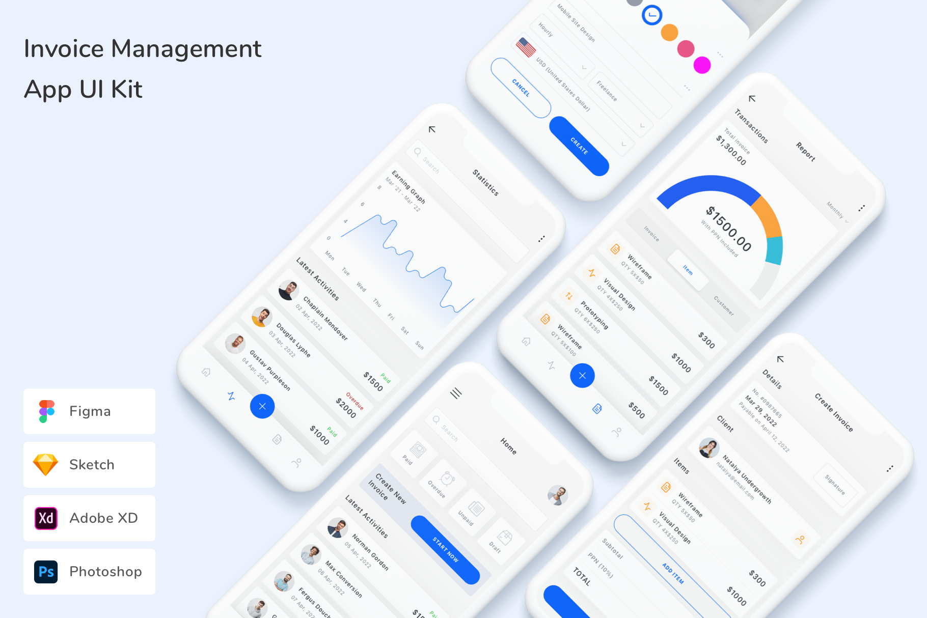 Invoice Management App UI Kit, an UI Kit Template by Betush | Creative ...