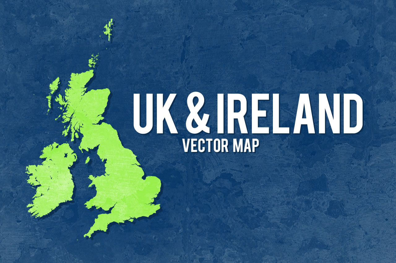 UK & Ireland Vector Map, an Object Graphic by Chequered Ink | Creative ...