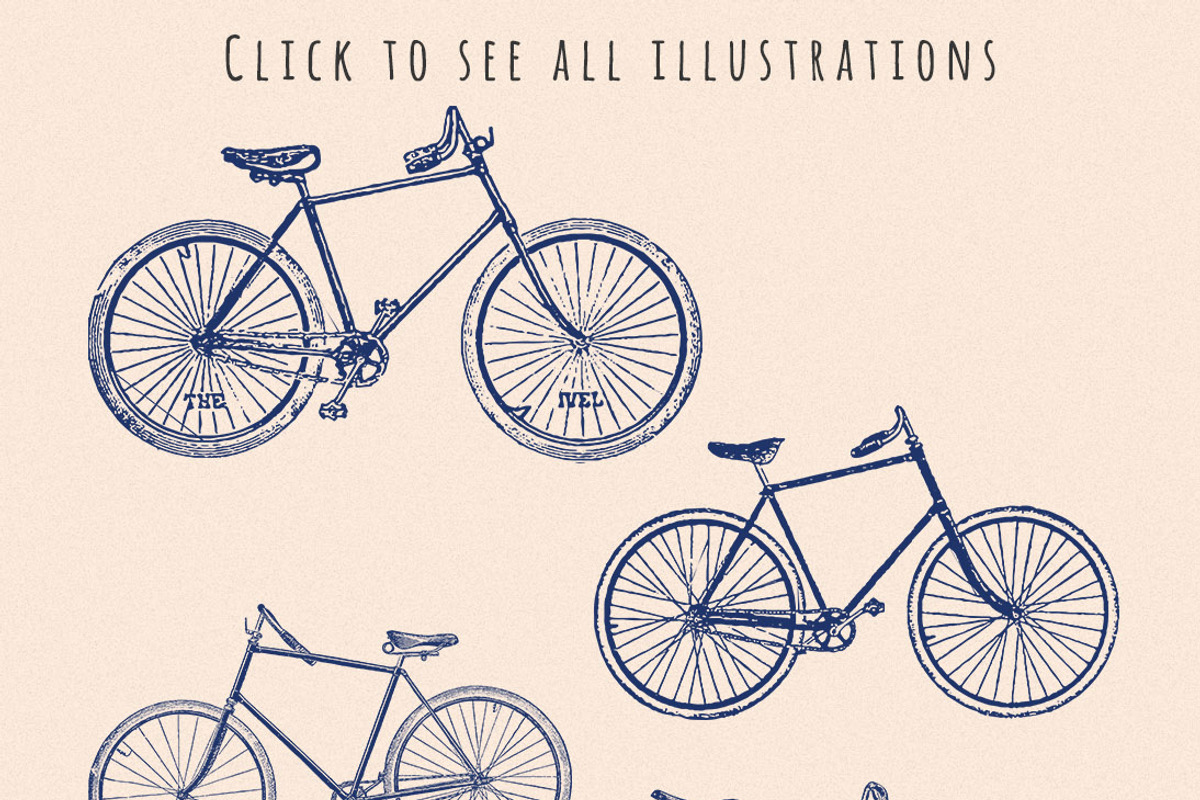 Vintage Bicycle Illustration Bundle, an Object Graphic by AndrewPixel ...